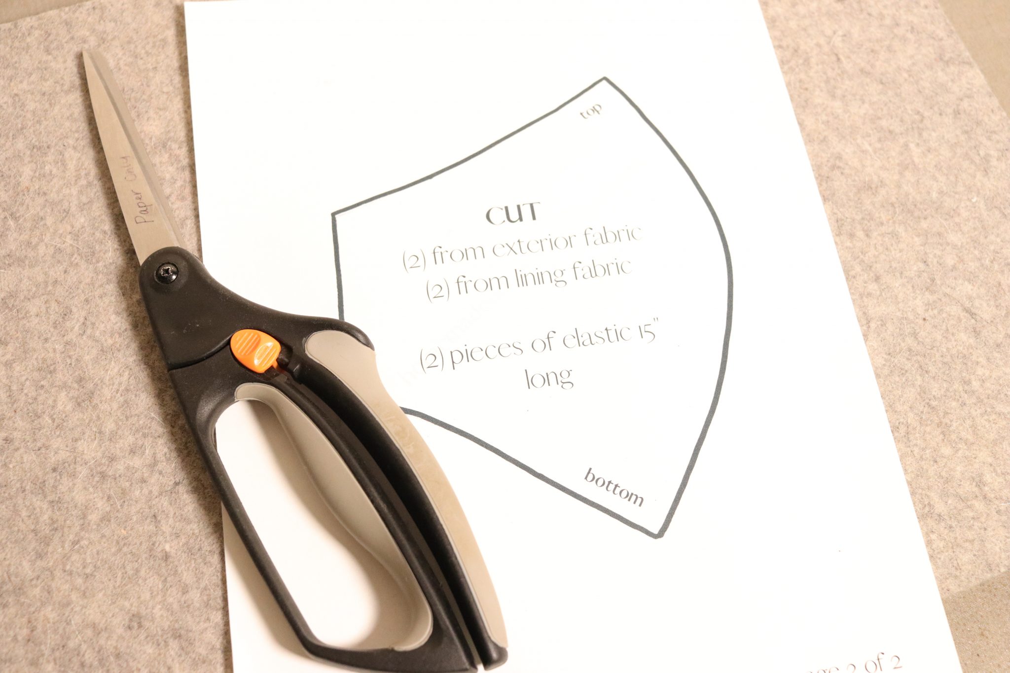 How to sew a face mask- FREE mask pattern