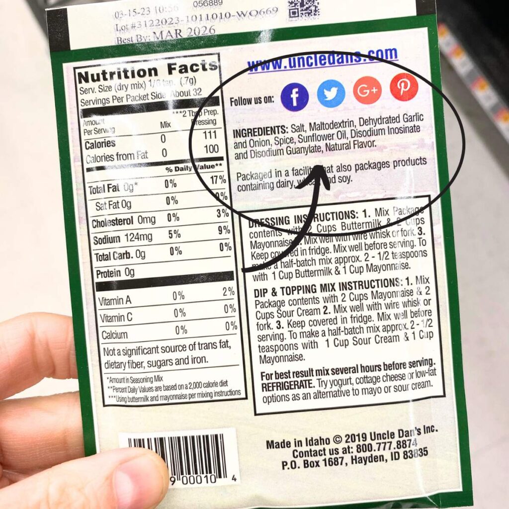 Homemade Dry Ranch Dressing